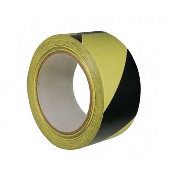 Yellow & Black Hazard Tape - 50mm x 33m - Autogem