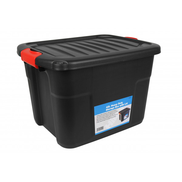 42L Heavy Duty Storage Box with Lid - Autogem