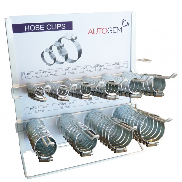 Hose Clip Rack with 10 popular sizes - Autogem