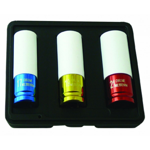 3 Piece Alloy Wheel Socket Set - Autogem